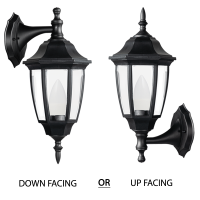 Lantern Wall Up Or Down Facing Black – Springlights